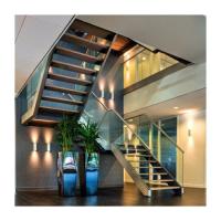 China Aluminum shoe base glass railing glass balcony handrail wire stair balustrade for sale