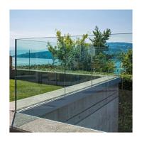 China 10mm u channel glass balustrade systems roof balustrade for sale