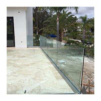 China Freedom fence u base glass banister rail terrace design with baluster for sale
