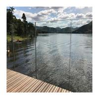 China 12mm u base garden glass balustrade stainless steel terrace railings for sale