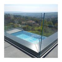 China Fence u channel glass balustrade panels price non penetrating roof railing for sale