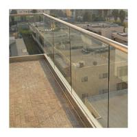 China U base glass railing external glass balustrade prices roof safety handrails for sale