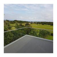 China U base glass railing external glass balustrade prices roof safety handrails for sale