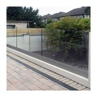 China U base fence frameless glass balustrade detail steel railing terrace for sale
