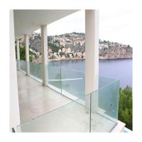 China Brushed stainless steel u base glass landing balustrade fence terrace for sale