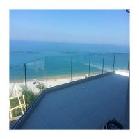 China Brushed stainless steel u base glass landing balustrade fence terrace for sale