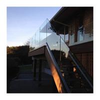 China Anodized aluminum u channel frameless glass balustrade system veranda porch railings for sale
