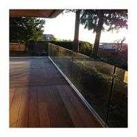 China Brushed stainless steel shoe base glass balustrade accessories steel terrace railings for sale
