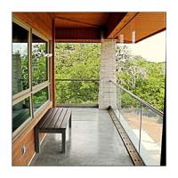 China U channel external glass balustrade porch railing for sale
