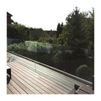 China Aluminum u base glass railing external frameless glass balustrade aluminium railings for roof terrace for sale