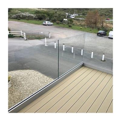 China Fencing u base glass brackets for stairs terrace privacy fence for sale