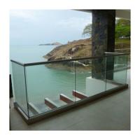 China Fencing u base glass brackets for stairs terrace privacy fence for sale