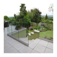 China Aluminium u channel for glass balcony glass balustrade porch stair railings for sale