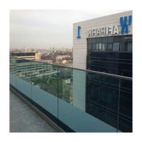 China U base glass installation glass banister fittings steel staircase for terrace for sale