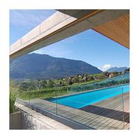 China U base glass installation glass banister fittings steel staircase for terrace for sale