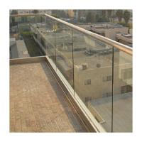 China 10mm aluminium u channel glass fence roof railing for sale