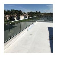 China Stainless steel shoe base glass balcony systems victorian terrace railings for sale