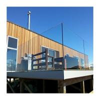 China Stainless steel shoe base glass balcony systems victorian terrace railings for sale