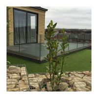China Stainless steel shoe base glass balcony systems victorian terrace railings for sale