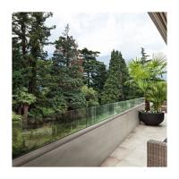 China U channel guardrail exterior glass balustrade roof safety rail systems for sale