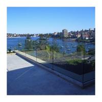 China U channel guardrail exterior glass balustrade roof safety rail systems for sale