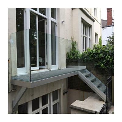 China Stainless u channel glass balustrade detail vinyl porch railing and posts for sale