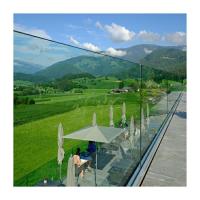 China 6mm aluminium u channel timber and glass balustrade roof terrace glass balustrade for sale