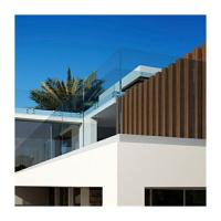 China Alum u channel frameless glass balustrade prices roof fence for sale