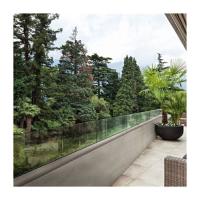 China Alum u channel frameless glass balustrade prices roof fence for sale