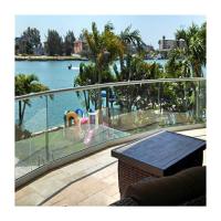 China Alum u channel frameless glass balustrade prices roof fence for sale
