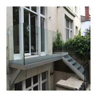 China Stainless steel u channel outdoor glass balustrade systems porch railing panels for sale