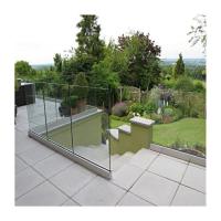China Stainless steel u channel outdoor glass balustrade systems porch railing panels for sale