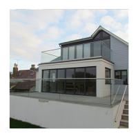 China Stainless steel u channel outdoor glass balustrade systems porch railing panels for sale