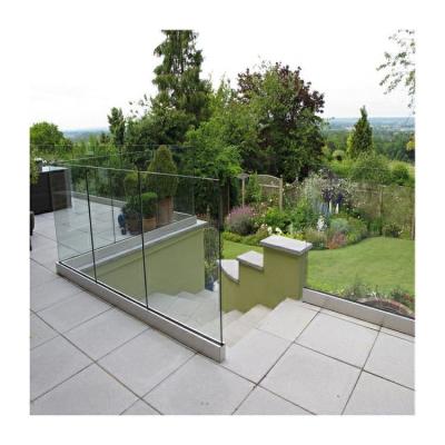 China Glass u channel stainless glass balustrade cost front porch rails for sale