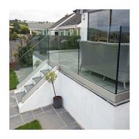 China Glass u channel stainless glass balustrade cost front porch rails for sale