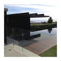 China Flooring railing glass balustrade tempered glass u channel with anodizing aluminum for sale