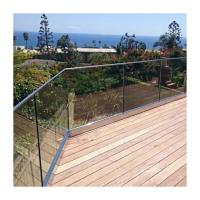 China U Channel Steel Sizes Glass Balcony Balustrade Design Side Aluminum Base U Channel Frameless Glass Railing for sale