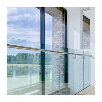 China U channel glass balustrade handrail for deck porch balcony stair railings outdoor aluminum balcony railing for sale