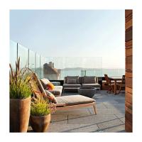 China DIY Modern Railing Aluminium U Channel Tempered Glass Railing Glass Handrail for Balcony/ Deck for sale