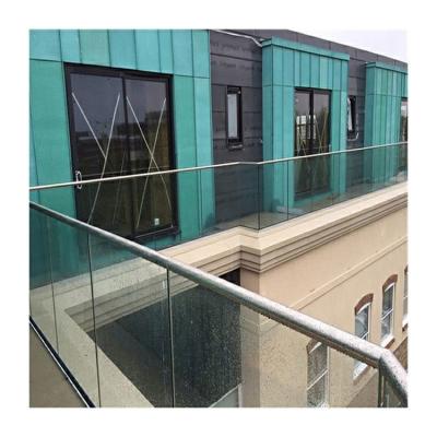 China Indoor glass balcony railings balcony glass railing modern balcony railing design Framelsee Handrail for sale