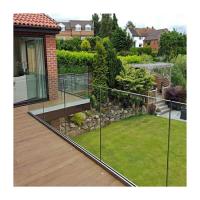 China High Quality Aluminum u channel Glass Balcony Railing for sale