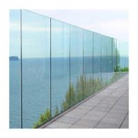 China Aluminum Stair Railing Balcony Top Mounted Aluminum U Channel Tempered Glass Frameless Railing for sale