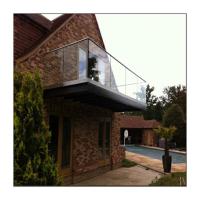 China Balcony Glass Railing With Solid Ss 316 U Channel Frameless Glass Railing for sale