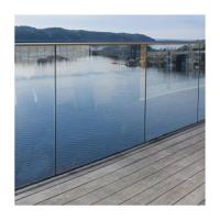 China Balcony Glass Railing With Solid Ss 316 U Channel Frameless Glass Railing for sale