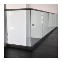China Safety power coated aluminum glass railing for deck staircase for sale