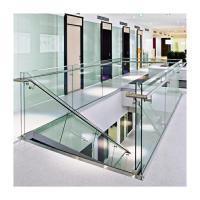 China Aluminum U Channel Tempered Glass Balcony Railing With Stainless Steel Handrail for sale