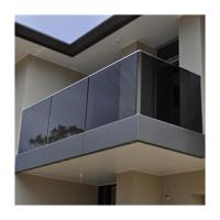 China Brand New Design 12mm Tempered Glass Cement Balcony Railing for sale
