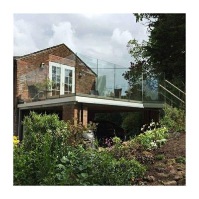 China Aluminum profile u channel glass balustrade/handrail/railing barandilla vidrio for sale