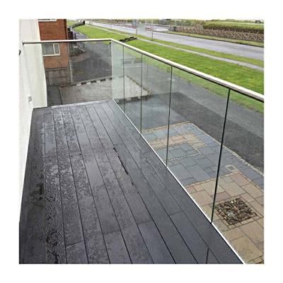 China Modern Design FWilliamArchi Mounted Curved Frameless U Channel Stainless Steel Laminated Glass Balustrade For Sale for sale