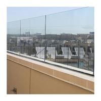 China U Base Channel Railing System Balcony Balustrades Handrails Apartment Frameless Tempered Glass Balustrade for sale